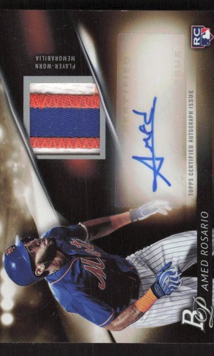 2018 BOWMAN PLATINUM AMED ROSARIO PRAP-AR RC AUTO PATCH ORANGE RPA 10/ ...