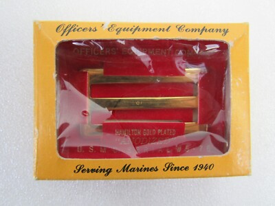 USMC Officer’s Equipment Company Anodized Buckle Coat Slide In Box ...