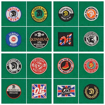 SKINHEAD TROJAN Choose Any Patch from 16 Sew / Iron On Embroidered ...