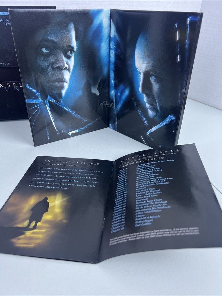 Unbreakable (DVD, 2001) Thriller, Sci-Fi, Bruce Willis, W/ Slipcover ...