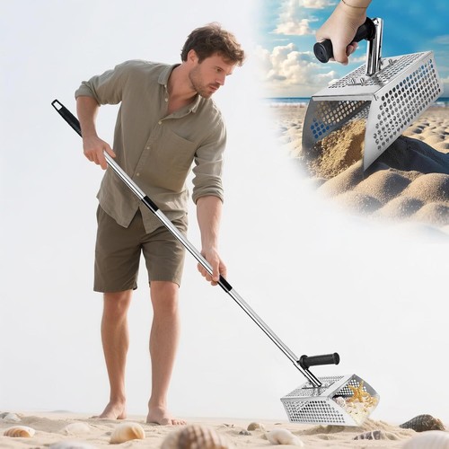 Sand Flea Rake - 51" Long Handle Sand Scoop - Detection Tool | eBay