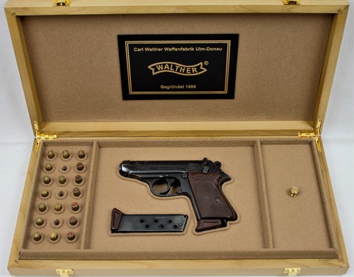 PISTOL PRESENTATION CUSTOM DISPLAY BOX CASE #2 for WALTHER PPK cal. 7 ...