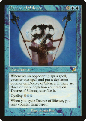 Decree of Silence Scourge PLD Blue Rare MAGIC THE GATHERING MTG CARD ...