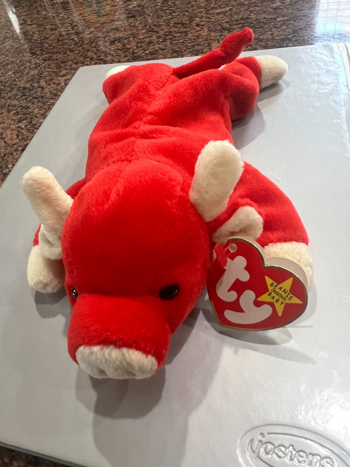 Ty Beanie Baby SNORT the Red Bull 1995, Excellent Condition Retired and ...