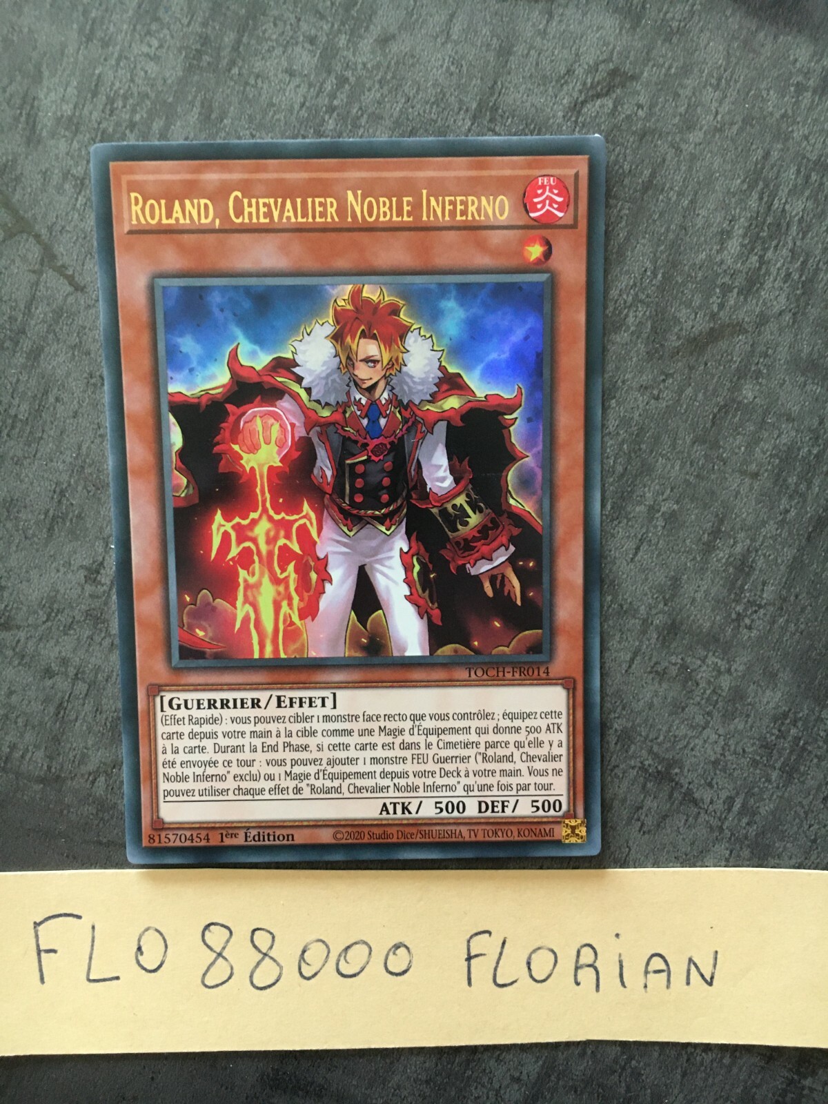 Yu-Gi-Oh! Roland, Chevalier Noble Inferno : TOCH-FR014 UR | eBay