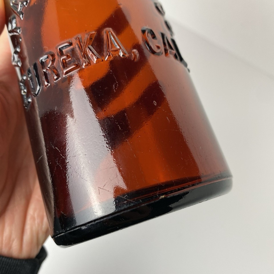 Antique c 1905 A Palmtag & Co Eureka California PCGW Brown Glass Blob ...