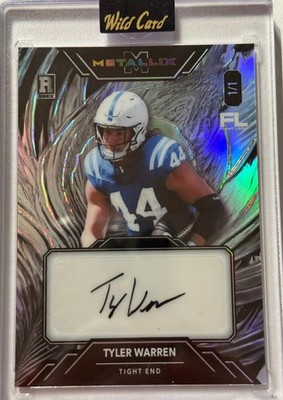 🔥 Tyler Warren Autographed Rookie Card 2025 American Metallix 1/1 ...