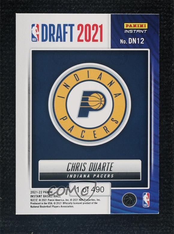 2021-22 Panini Instant Draft Night 2021 /490 Chris Duarte #DN12 Rookie ...
