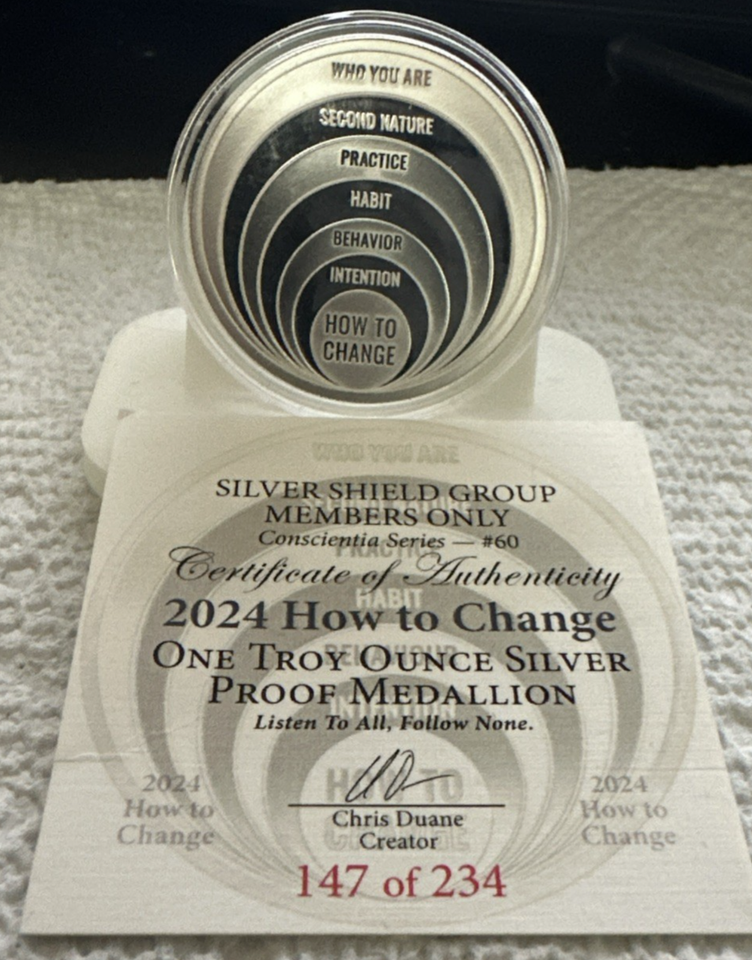 2024 Silver Shield - Proof How To Change - 1 oz .999 Fine #147 of 234 ...
