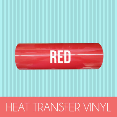 Heat Transfer Vinyl Roll PU Lettering Film Iron On Textile RED 12"x5'ft ...