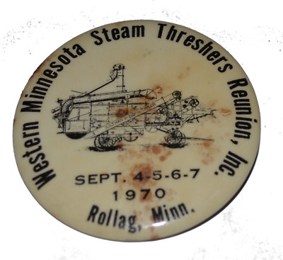 1970 Western Minnesota Steam Thresher's Reunion WMSTR Pinback Button 5 ...
