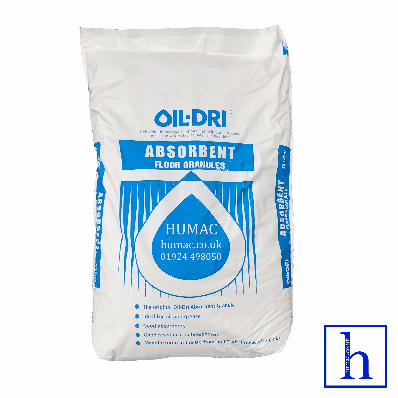 OIL DRI Absorbent Spillage Granules Oil Dry Grease 20 Litres 20KG ...