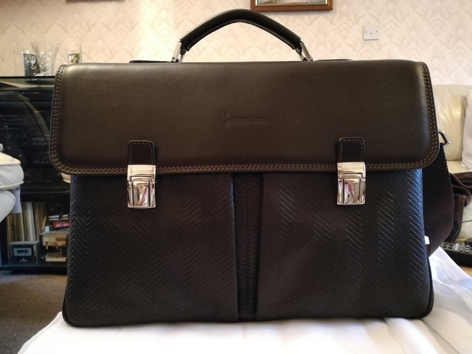 Billionaire Italian Couture Mens Messenger Satchel Briefcase Brown ...