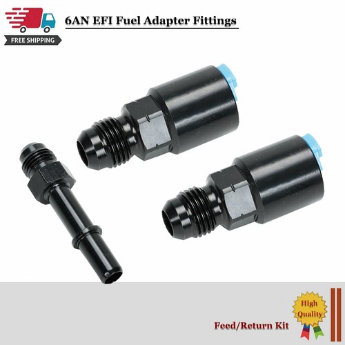Aluminum -6AN Fuel Adapter Fittings Feed/Return Kit For Corvette Style ...