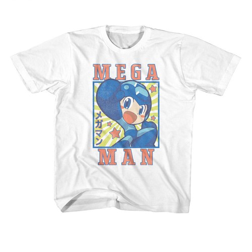 Mega Man Capcom Video Game Blue Bomber Color Sunburst Youth T Shirt ...