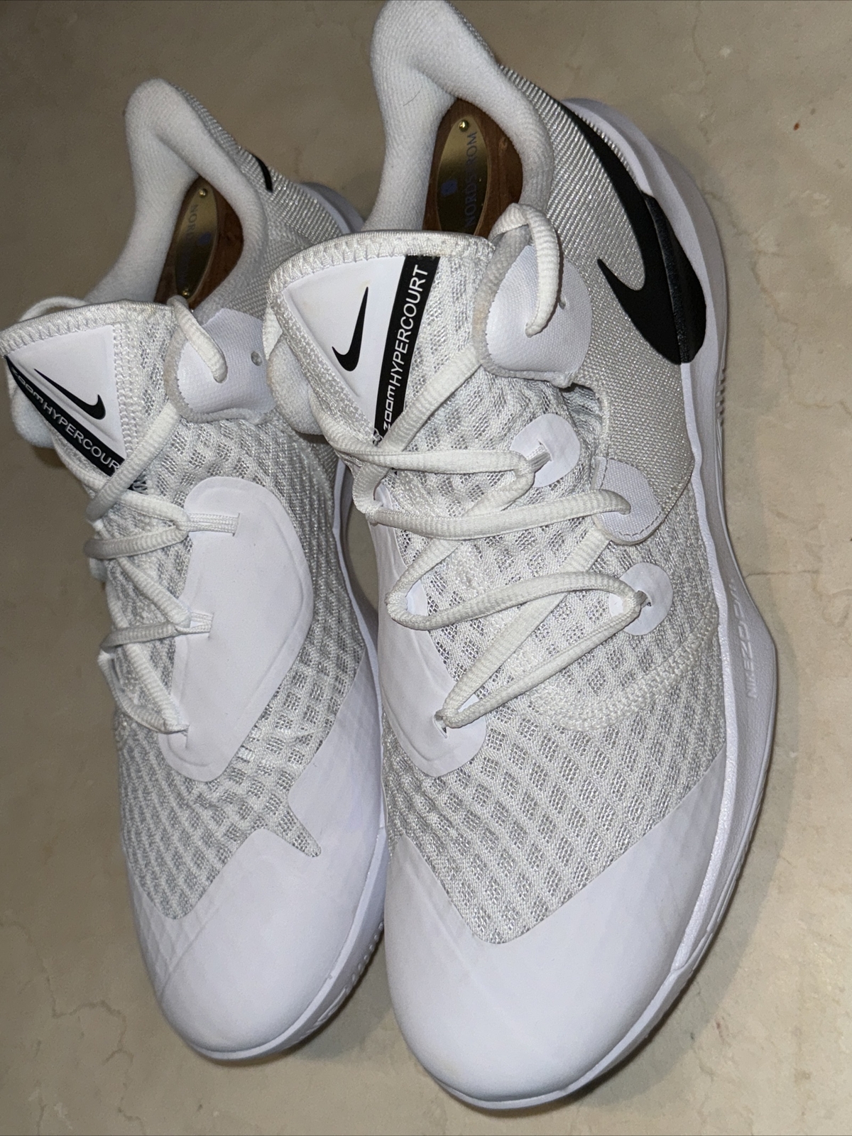 NIKE ZOOM ‘HYPERCOURT’ MENS WHITE SNEAKERS SIZE 10.5 … - Gem