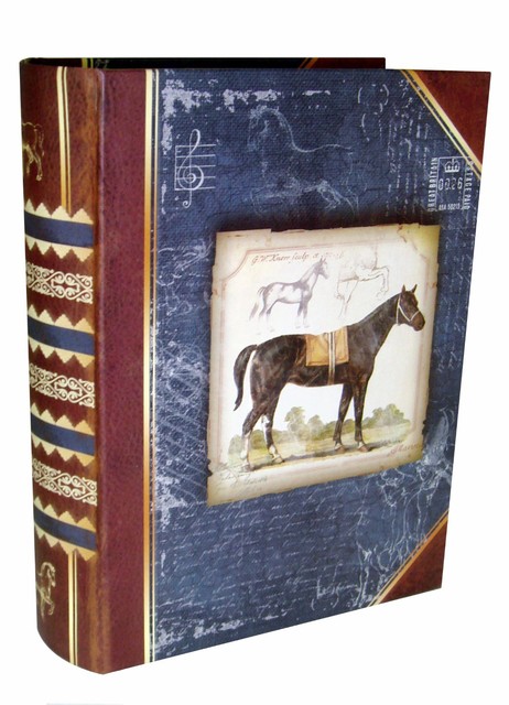 Punch Studio Set of 3 Small Nesting Decorative Book Boxes Equestrian ...