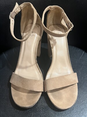 A New Day Womens Target Beige Strappy Ankle Strap Shoes Size 6 | eBay