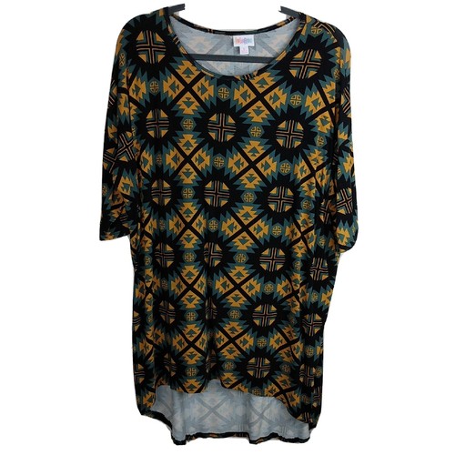 LuLaRoe Women's Perfect T Multicolor Geometric Print Tunic Shirt Top ...