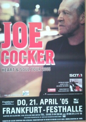 JOE COCKER 2005 FRANKFURT - orig. Concert Poster - Konzert Plakat - DIN ...