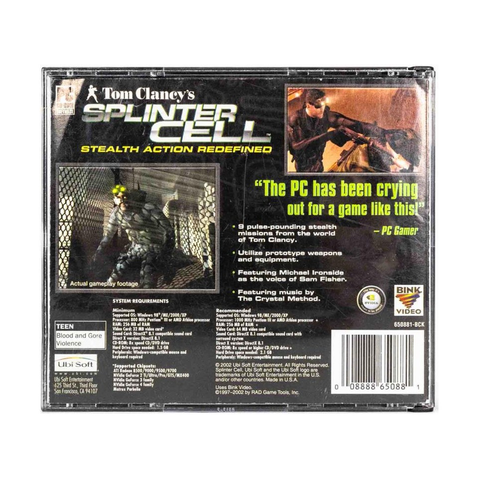 UBI Soft Computer Game Tom Clancy's Splinter Cell EX | eBay