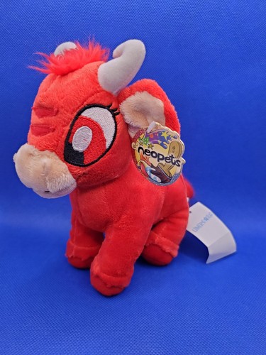 Neopets Red Kau 6" Plush Limited Too 2004 Stuffed Animal Cow Toy With ...