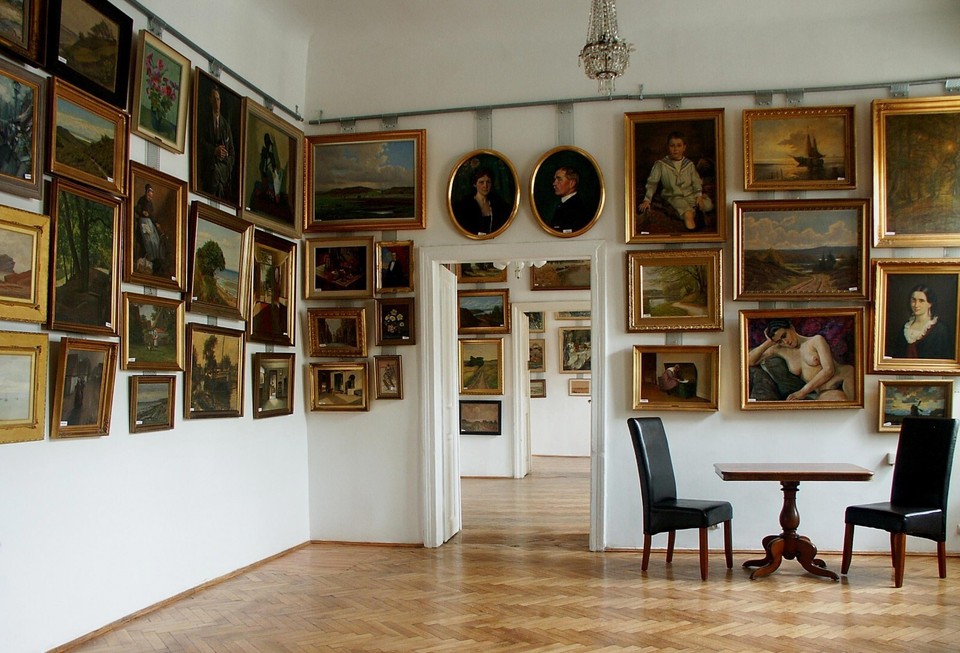 Lauritz Larsen (1898-1988): CITY SCENE, original oil painting | eBay