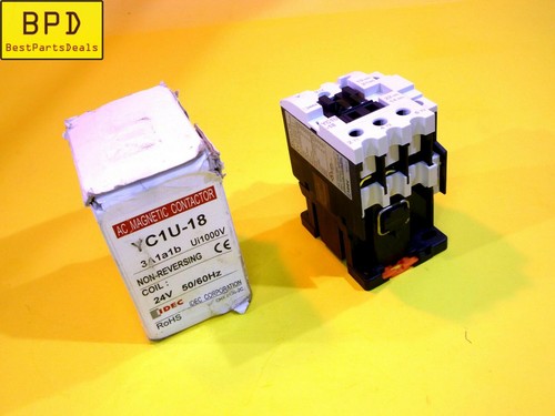 Magnetic Contactor Non Reversing 21A 24V 50/60 Hz IDEC YC1U-018 3A1a1b ...
