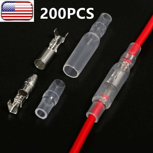 200PCS 4.0mm Bullet Terminal Car Electrical Wire Female Male Connector ...