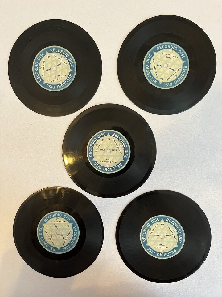 Lot of 5 Wilcox-Gay Recordio Disc 78 RPM Record Slow Burning Material ...