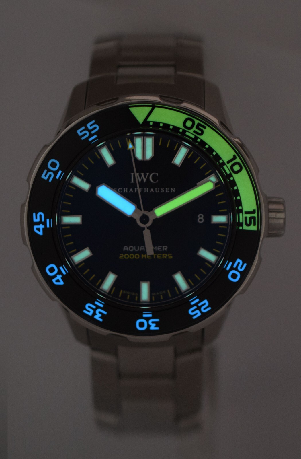IWC Aquatimer 2000 Steel Black/Yellow Mens 44mm Watch 3568 IW356801 | eBay
