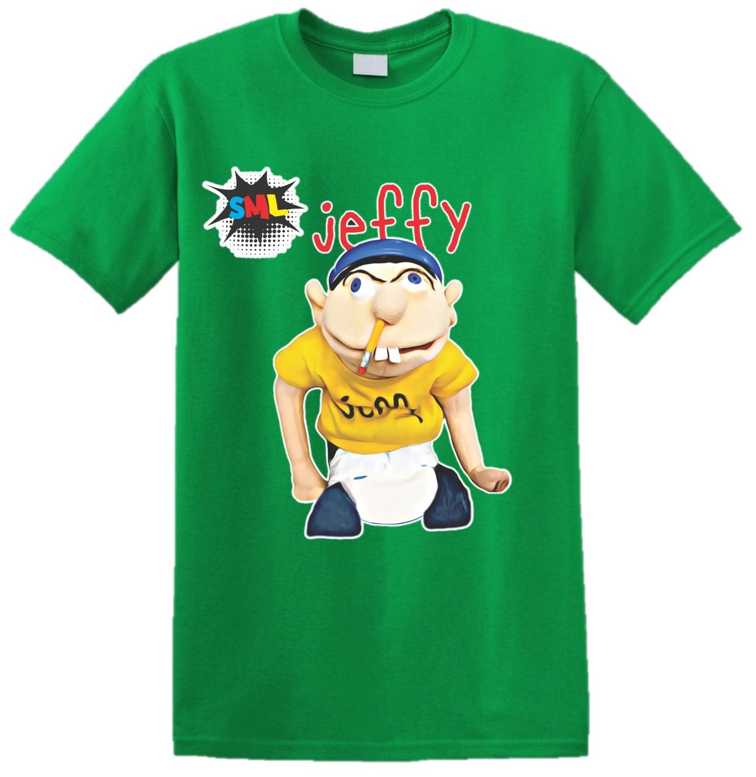 Jeffy The Puppet Mens T-Shirt Funny Kids Youtuber Girls Boys Adult Top ...