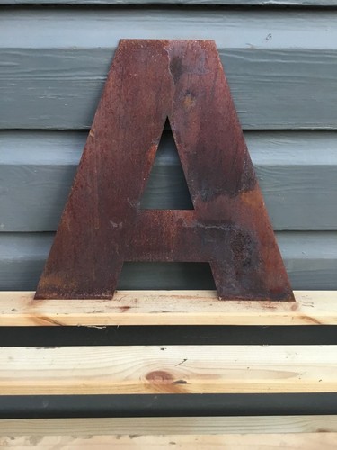 10 Inch rusty metal letters and numbers shop sign home COMBINED POSTAGE ...