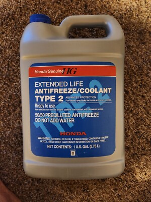 1 GAL Honda Genuine OEM Type 2 Antifreeze/Coolant Long Life Blue NEW ...