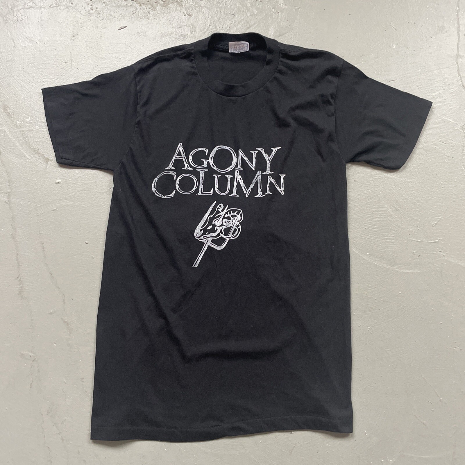 Vintage Agony Column Metal Band Concert Promo T-Shirt… - Gem