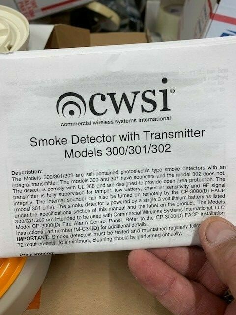NEW CWSI MODEL 300 WIRELESS DETECTOR (7 AVAIL., 1 YR. PROT. PLAN, FREE ...
