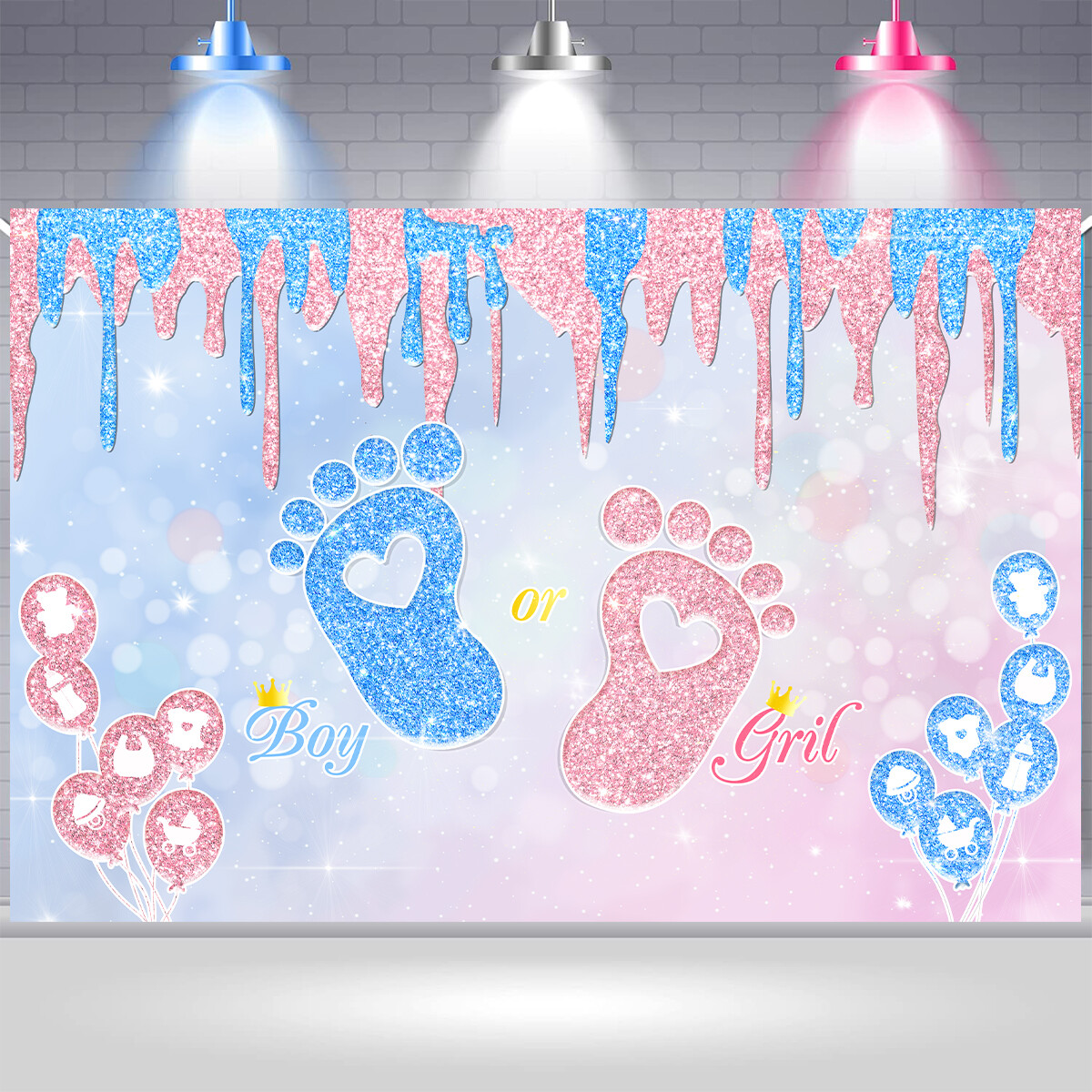 Baby Shower Blue Background