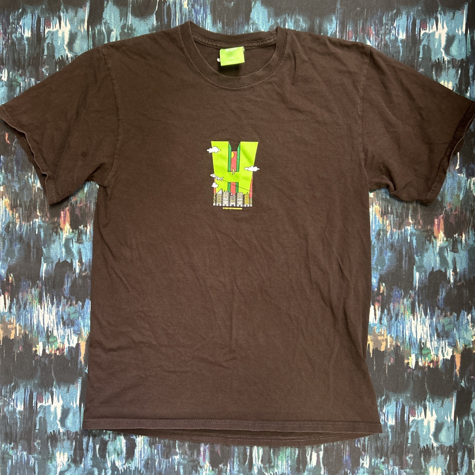 VTG 2002 Y2K Huff 20th Anniversary City Logo T Shirt … - Gem