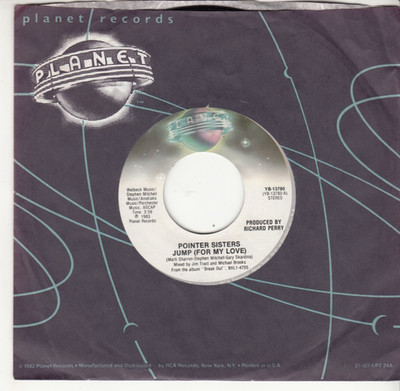 POINTER SISTERS - JUMP (FOR MY LOVE) - ORIGINAL PLANET RECORDS 45 ...