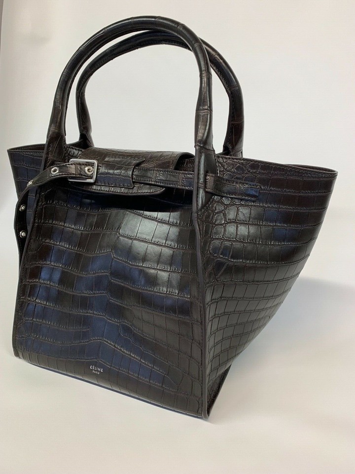 NEW 100% AUTHENTIC Celine Small Big Bag With Long Strap In Crocodile | eBay