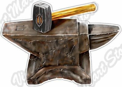 Anvil Hammer Blacksmith Tools Car Bumper Window Vinyl Sticker Decal 5 ...