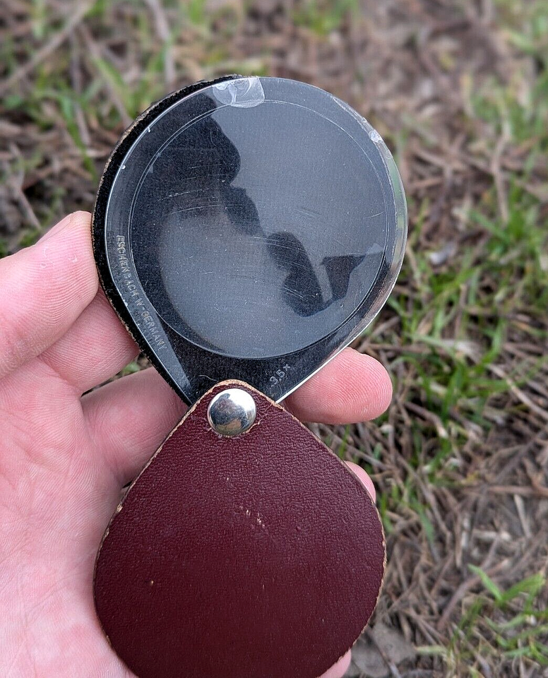 Eschenbach Classic Leather Folding Magnifier 3.5X 50 Magnifying Glass ...