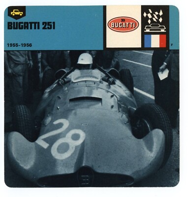 Bugatti 251 - Racing Competition Edito Service Auto Rally Card | eBay