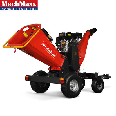 MechMaxx 420cc 15hp Gas Powered 4-Wheel 6'' Wood Chipper With Taillight ...