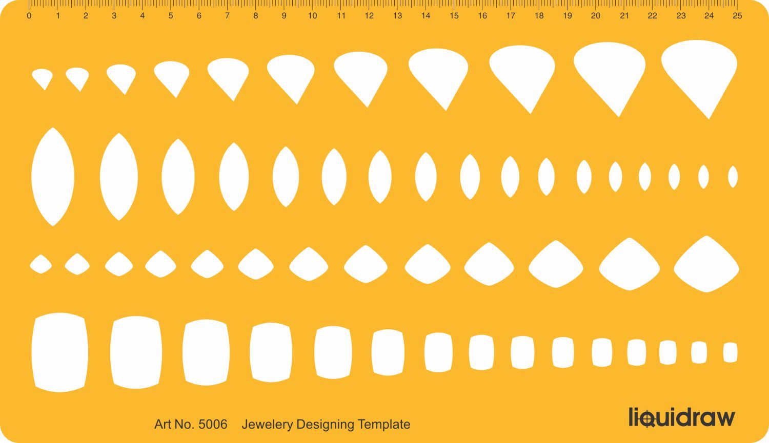 Drawing Drafting Template Stencil Gemstone Stone Shapes Art Jewellery ...