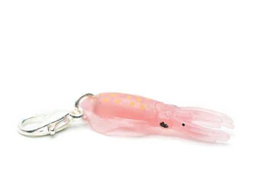 Tintenfisch Charm Miniblings Anhänger Krake Kalmar Sepia Tauchen rosa ...