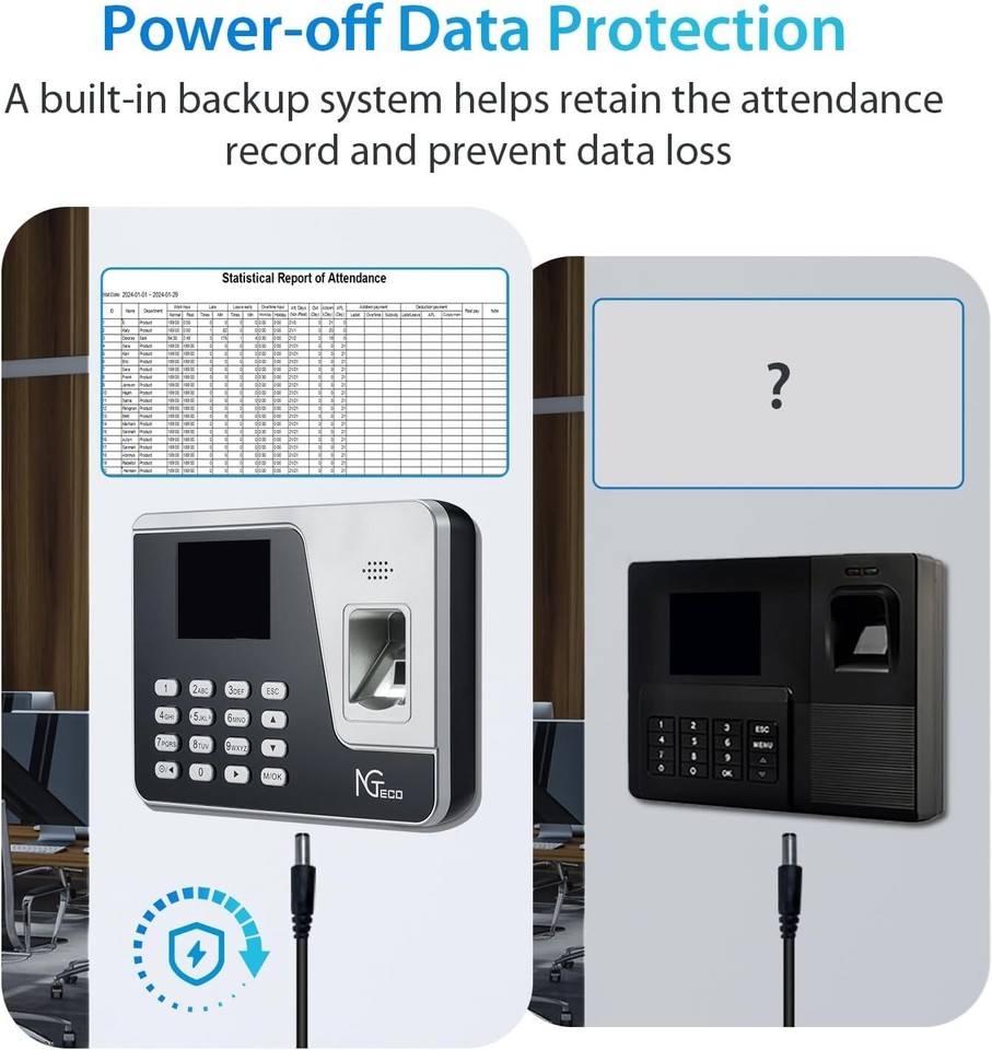 NGTeco AS10 Standalone Time Card Machine Automatic Punch in Out | eBay