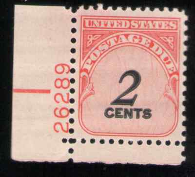 US. J90. 2c, Postage Due Stamp, Shiny Gum. Single Pl# 26289 LL. MNH ...