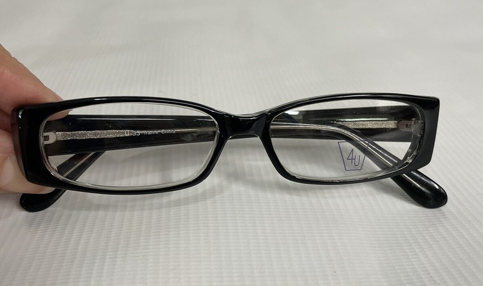 NEW 4U Eyeglasses Frames 50-15-140 Black U 33 Glasses | eBay