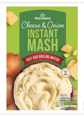 MORRISONS INSTANT MASHED POTATO & ONION OR CHEESE ONION MASH 80g READY ...